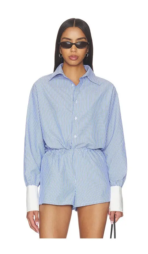 ALL THE WAYS Lucinda Button Down Top - Blue