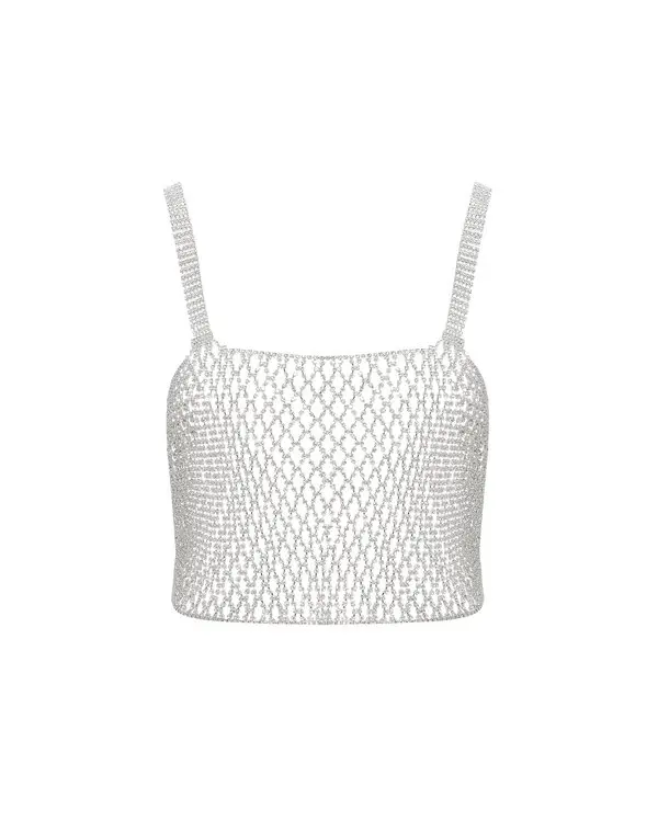 Bluebella Elsa Diamond Lattice Cami /clear - Silver