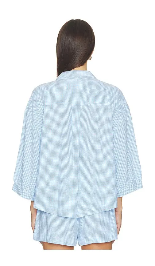 Eberjey Linen Blend Relaxed Sleeve Top