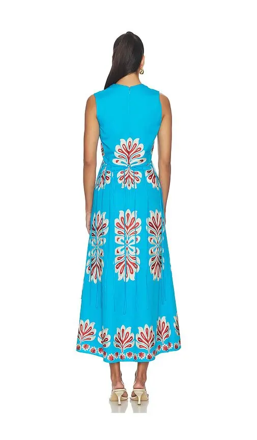 Alexis Leontine Embroidered Poplin Top With Fringe Detail
