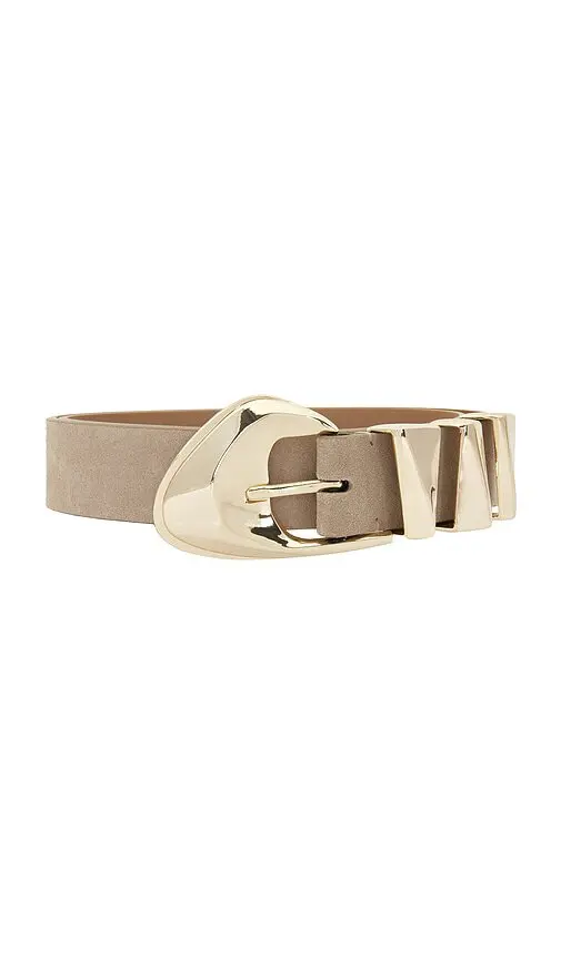 Ettika Western Style Suede Leather Belt With Gold-tone Buckle