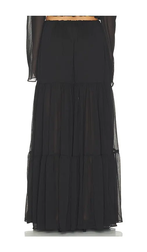 Arcina Ori Alessandra Tiered Maxi Skirt - Black