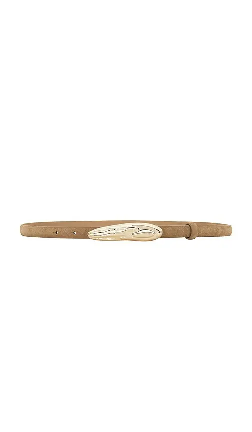Ettika Liquid Luxe Suede Belt - Tan