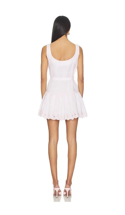 KARINA GRIMALDI Embroidered Mini Dress With Detachable Belt