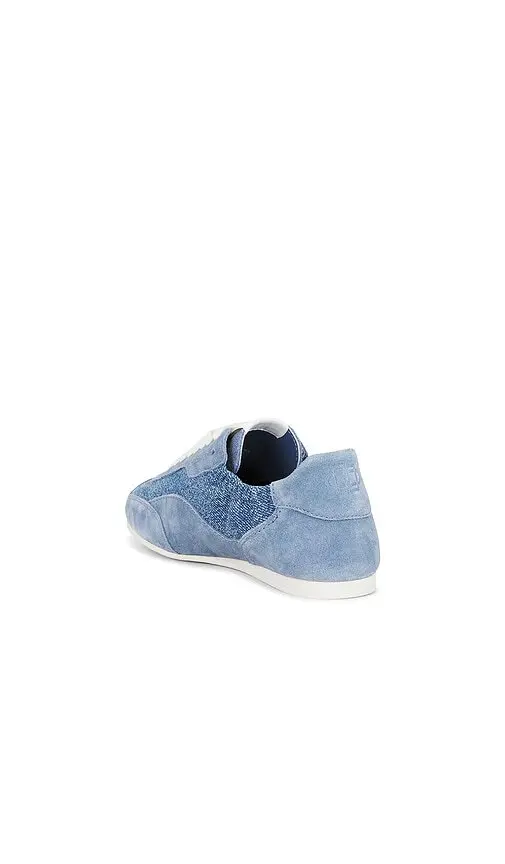Simkhai Georgie Elasticized Denim Leather Sneaker - Denim-light