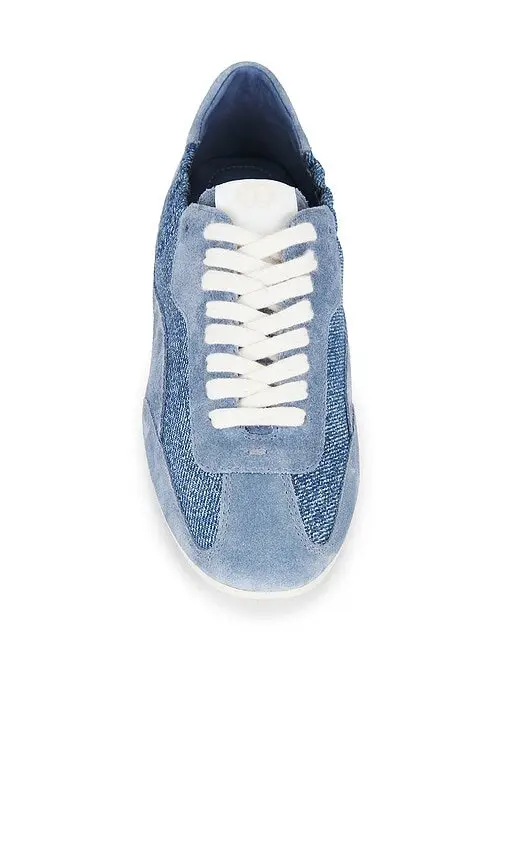 Simkhai Georgie Elasticized Denim Leather Sneaker - Denim-light