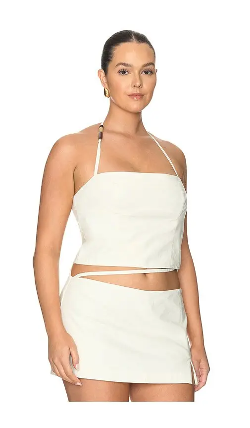 L'academie Kora Linen Halterneck Top