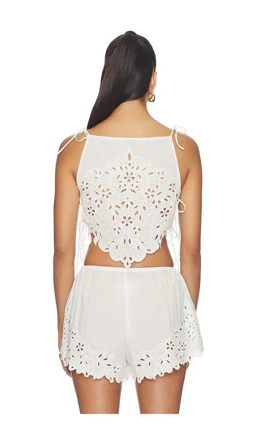 L'academie Noire Top With Lace Trim