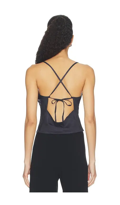 LESET Daniel Square Neck Tank - Navy