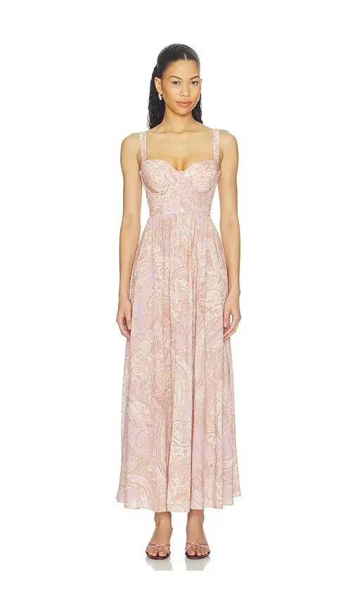 L'Agence Rosette Maxi Dress - Pink