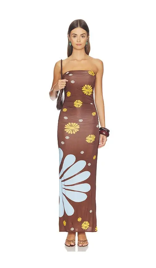 CALA DE LA CRUZ Daphne Maxi Dress - Brown