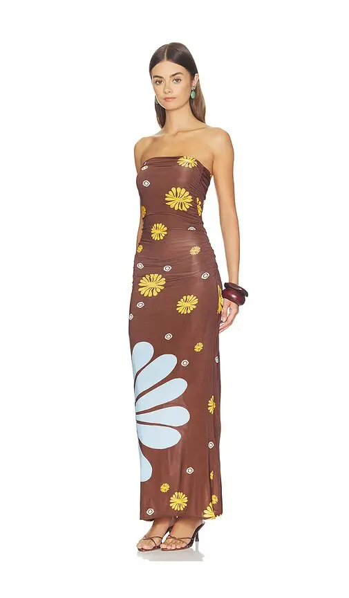 CALA DE LA CRUZ Daphne Maxi Dress - Brown