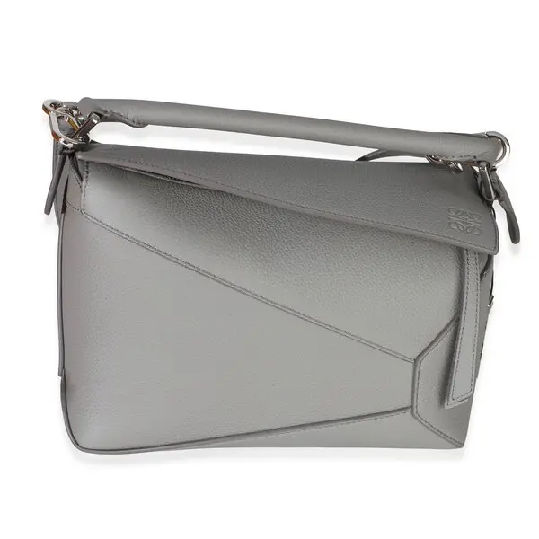 Loewe Grained Calfskin Puzzle Edge Bag - Gray