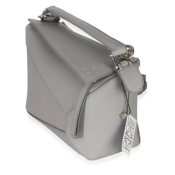Loewe Grained Calfskin Puzzle Edge Bag - Gray