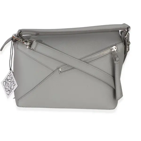 Loewe Grained Calfskin Puzzle Edge Bag - Gray