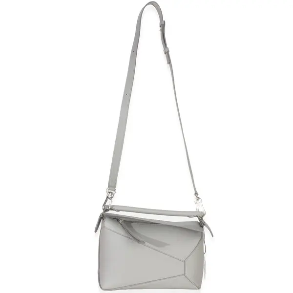Loewe Grained Calfskin Puzzle Edge Bag - Gray