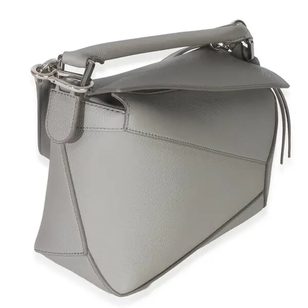 Loewe Grained Calfskin Puzzle Edge Bag - Gray