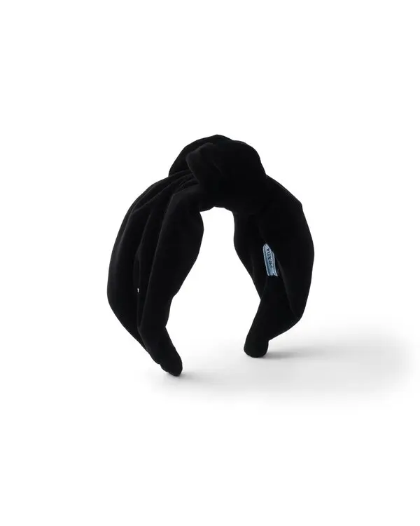 Prada Velvet Headband - Black