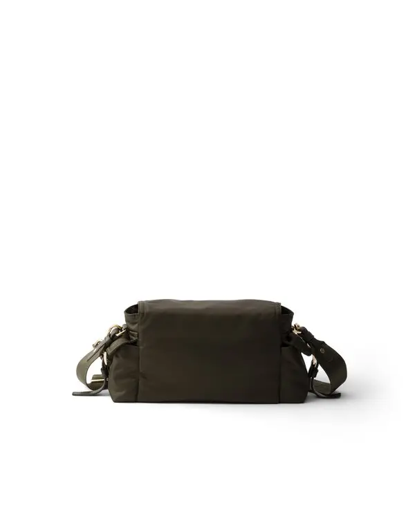 Prada Medium Re-nylon Shoulder Bag With Flap - Forest