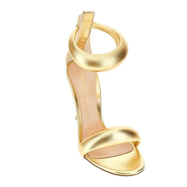 GIANVITO ROSSI Bijoux Metallic Nappa Leather Stiletto Sandals