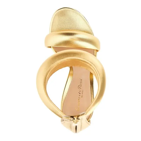 GIANVITO ROSSI Bijoux Metallic Nappa Leather Stiletto Sandals