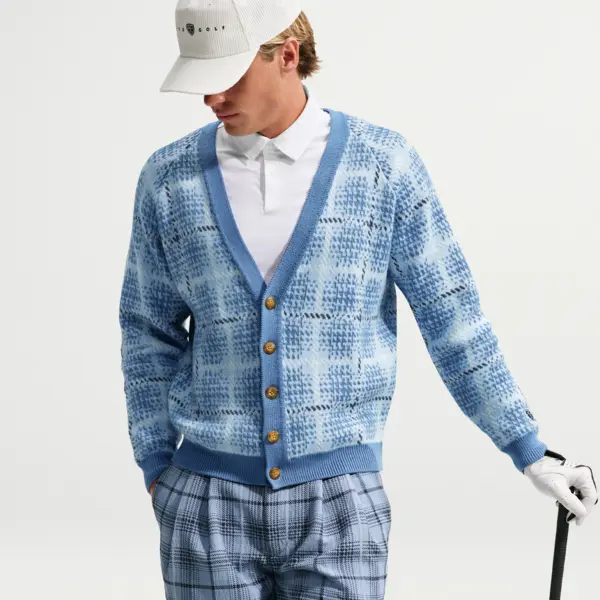 Nike Tartan Golf Cardigan