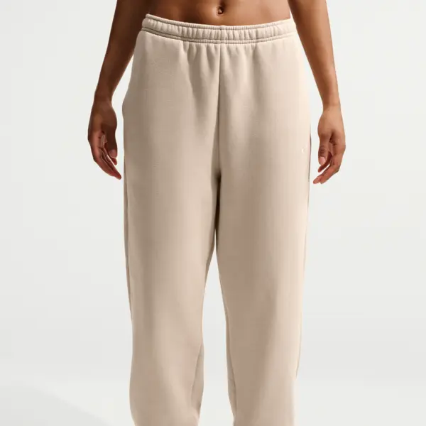 Nike Studio Fleece Medium Weight High-rise Oversized Cuffed Pants - Brown