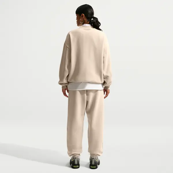 Nike Studio Fleece Medium Weight High-rise Oversized Cuffed Pants - Brown