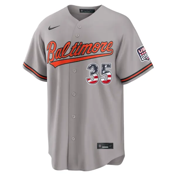 Nike Adley Rutschman Baltimore Orioles Usa 250 Mlb Stadium Jersey - Grey