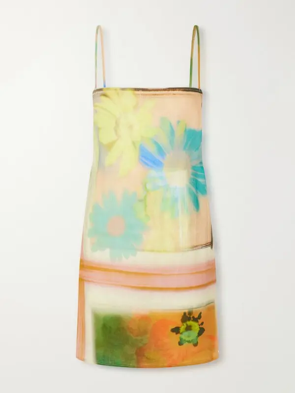 Staud Laura Linen Mini Dress - Multi
