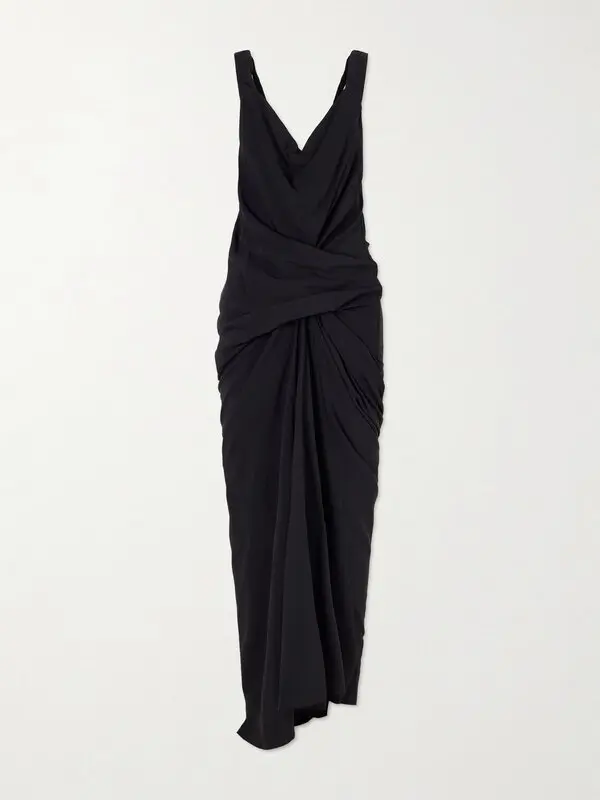 Rick Owens Draped Cady Maxi Dress