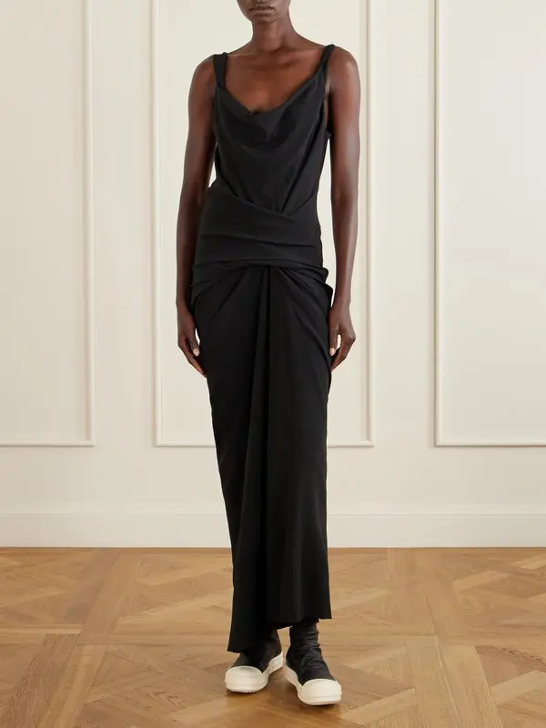 Rick Owens Draped Cady Maxi Dress