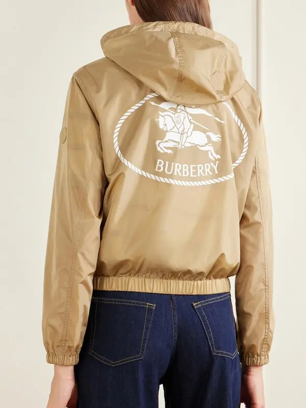 Burberry Nelson Hooded Printed Shell Jacket