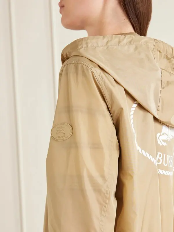 Burberry Nelson Hooded Printed Shell Jacket