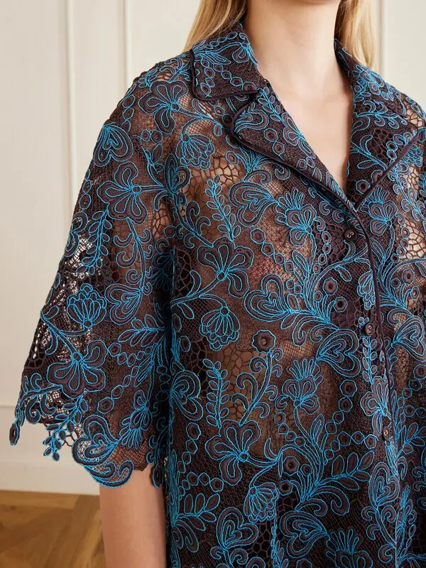 ALEMAIS Francine Guipure Lace Shirt