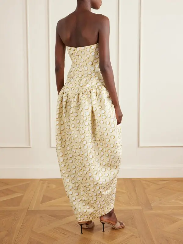 ALEMAIS Paula Printed Brocade Gown