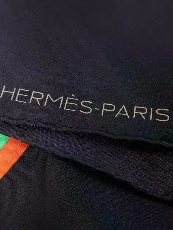 Hermès Geometric-print Silk Scarf
