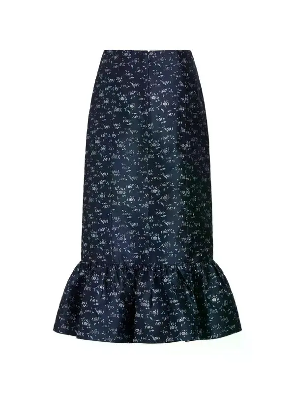 MARKARIAN Floral-brocade Midi Skirt