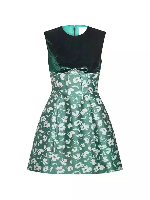 MARKARIAN Jolie Floral-brocade Mini Dress - Green