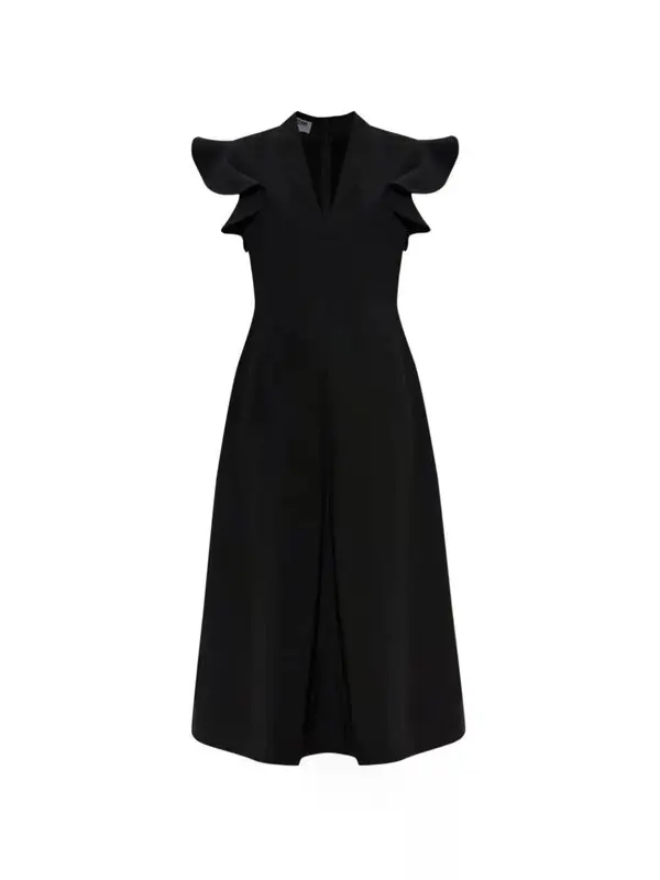 Moschino Ruffled V-neck Dress