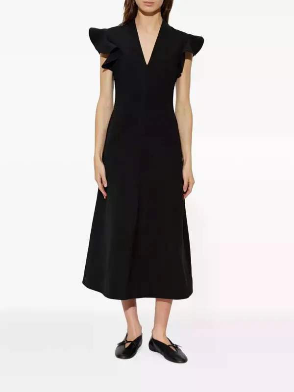 Moschino Ruffled V-neck Dress