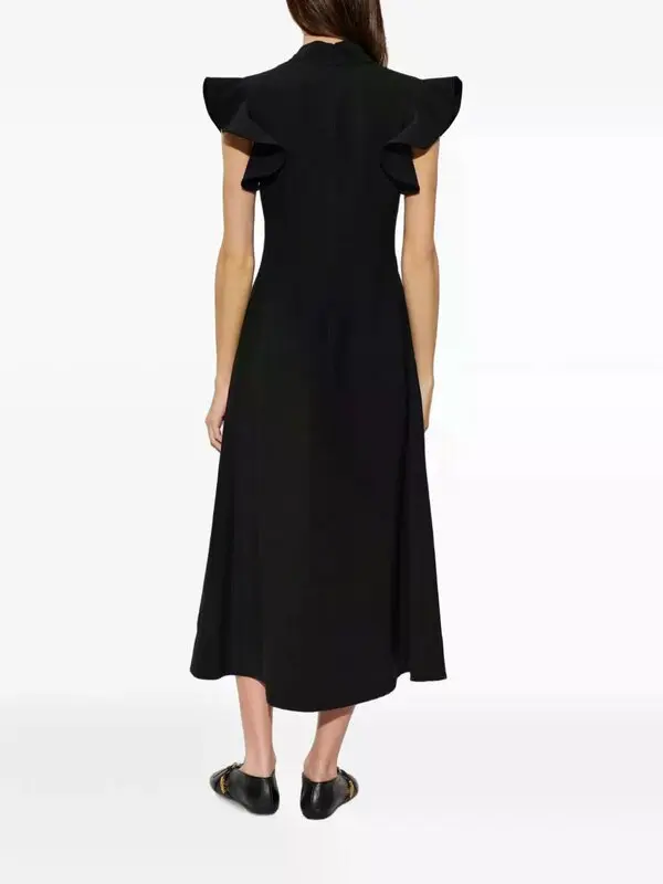 Moschino Ruffled V-neck Dress