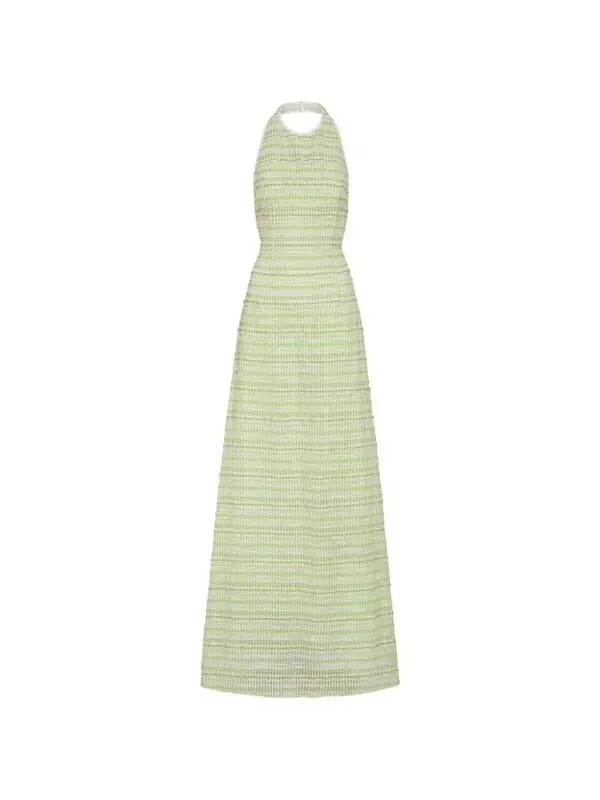 MARKARIAN Sahara Textured-stripe Maxi Dress - Green