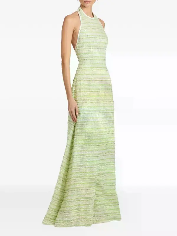 MARKARIAN Sahara Textured-stripe Maxi Dress