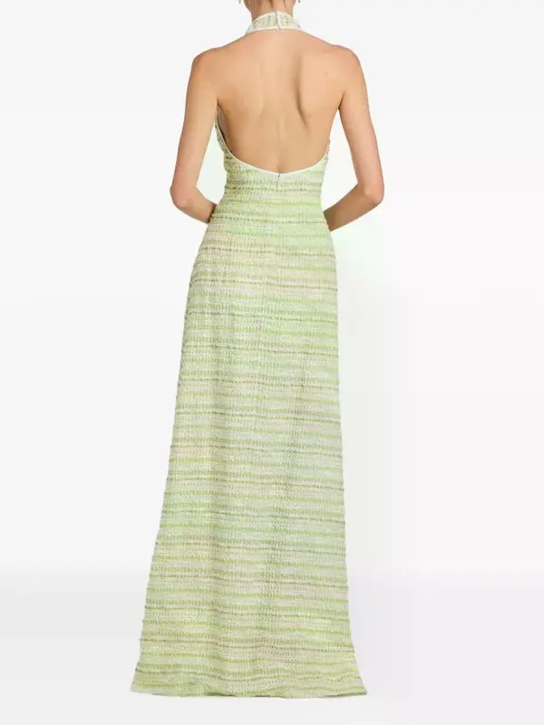 MARKARIAN Sahara Textured-stripe Maxi Dress