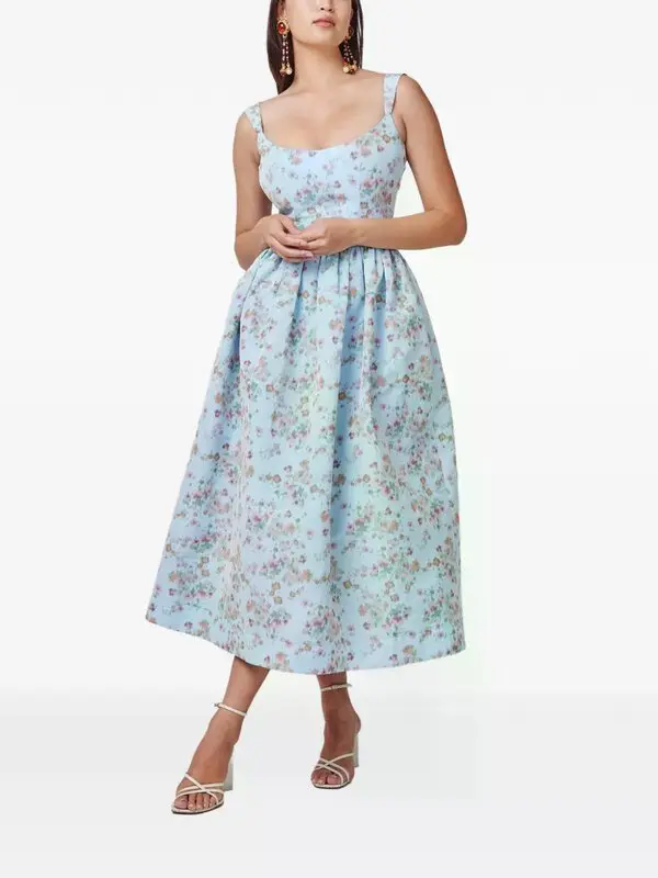 MARKARIAN Floral-ikat Midi Dress