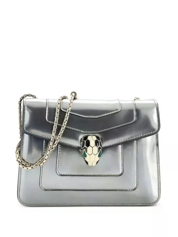 BVLGARI Serpenti Forever Small Shoulder Bag - Silver