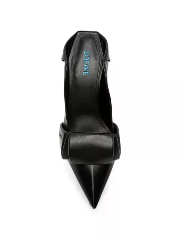 Loewe Origami Bow Detail Pointed Toe Mules