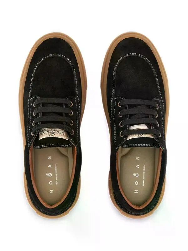 Hogan Crosswind Suede Sneakers - Black