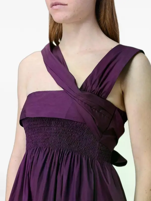 TELA One-shoulder Shirred Waist Dress